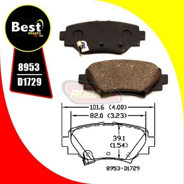 D1729-8953 BEST BRAKE - Rubam